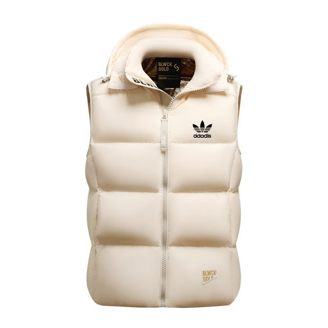 Kevin clover black gold down vest male winter white duck down new trend ...