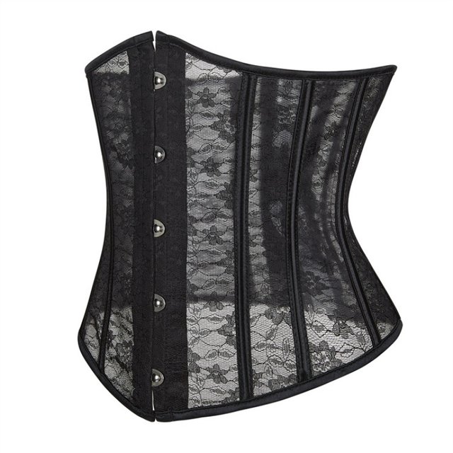 Fashionable French mesh breathable short girdle waist clip women's belt ...