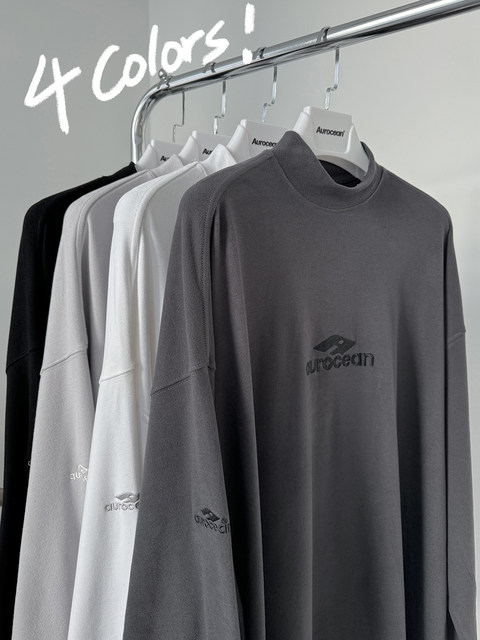 Aurocean new Aurocean warm half-high collar inner T-shirt, relaxed autumn and winter layered ...