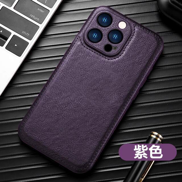 High-end business leather phone case iPhone13 mobile phone case 16 all ...