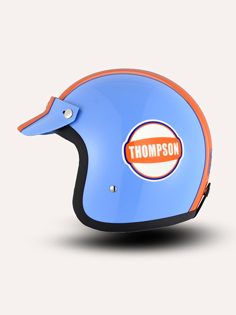 Thompson fiberglass helmet Gulf oil color retro half helmet 3C ...