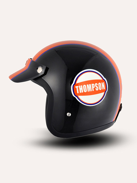 Thompson fiberglass helmet Gulf oil color retro half helmet 3C ...