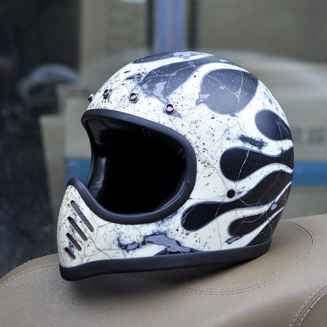 Thompson professional retro helmet custom pattern color painting helmet ...
