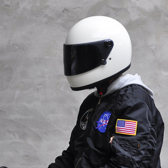 Thompson retro full-face fiberglass helmet winter anti-fog motorcycle ...