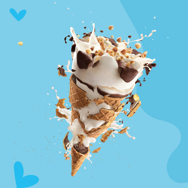 Heluxue cute multi-cone vanilla flavor ice cream cold drink ice cream ...