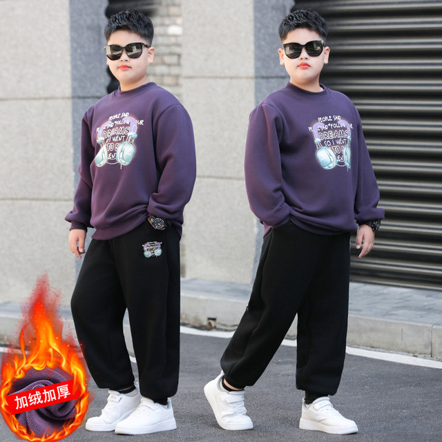 Fat boy suit plus velvet autumn and winter 2024 new fat boy plus fat ...