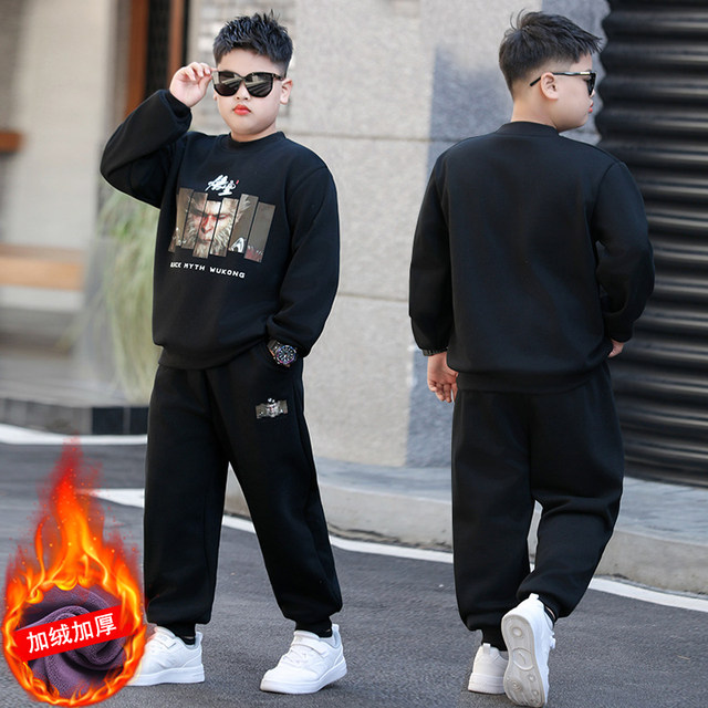 Fat boy suit plus velvet autumn and winter 2024 new fat boy plus fat ...