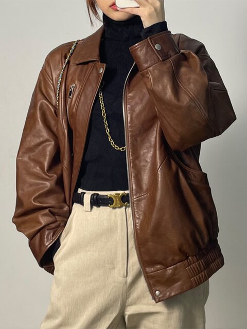 The new imported cotton leather leather jacket jacket high -level ...