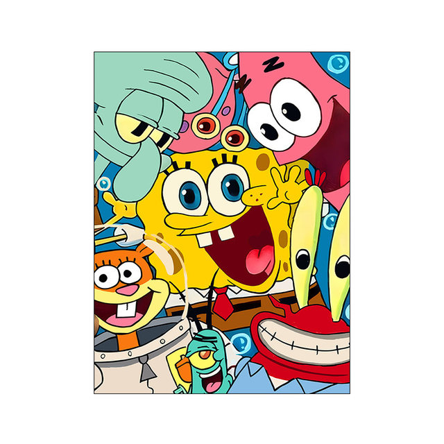 SpongeBob Patest Star Cross Embroidery 2024 New living room Embroide