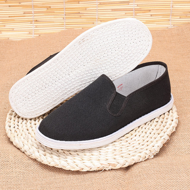 Old Beijing cloth shoes for men, handmade mille-layer fabric bottom ...