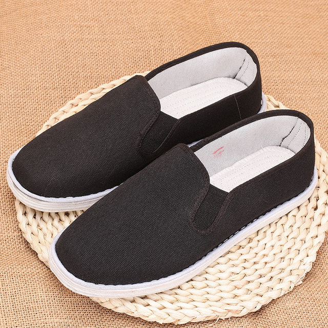 Old Beijing cloth shoes for men, handmade mille-layer fabric bottom ...