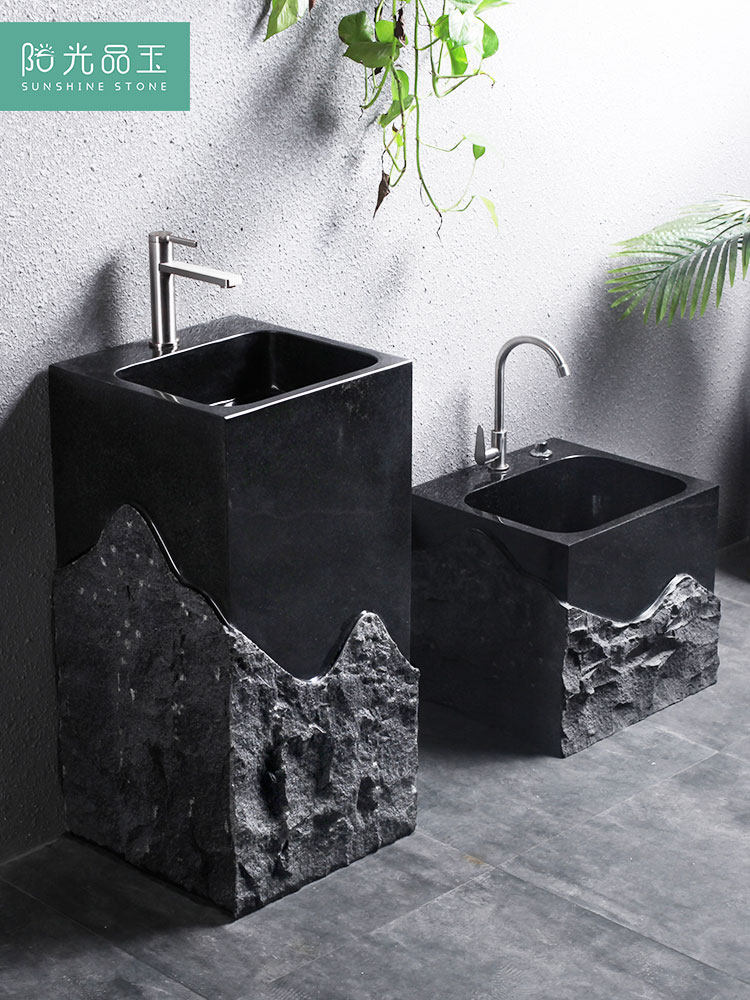 Sunshine Pinyu Outdoor Stone Column Basin | Floor-standing Luxury ...