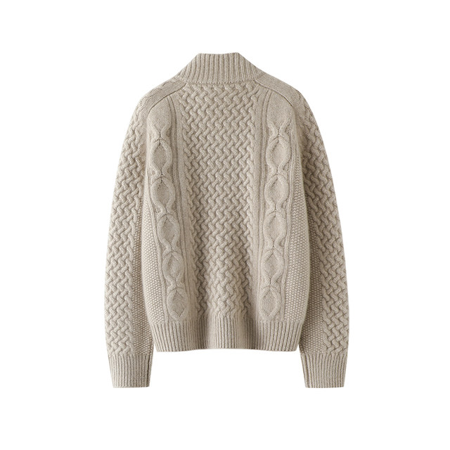 Qi Chao is full of craftsmanship! Heavy thickened cashmere zipper ...