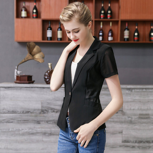 Short-sleeved slim suit for women's summer thin short jacket 2025 new ...
