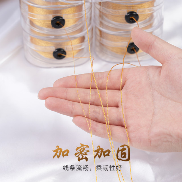 Gold thread braided rope Gold thread hand-braided rope 3/6/9/12 strands ...