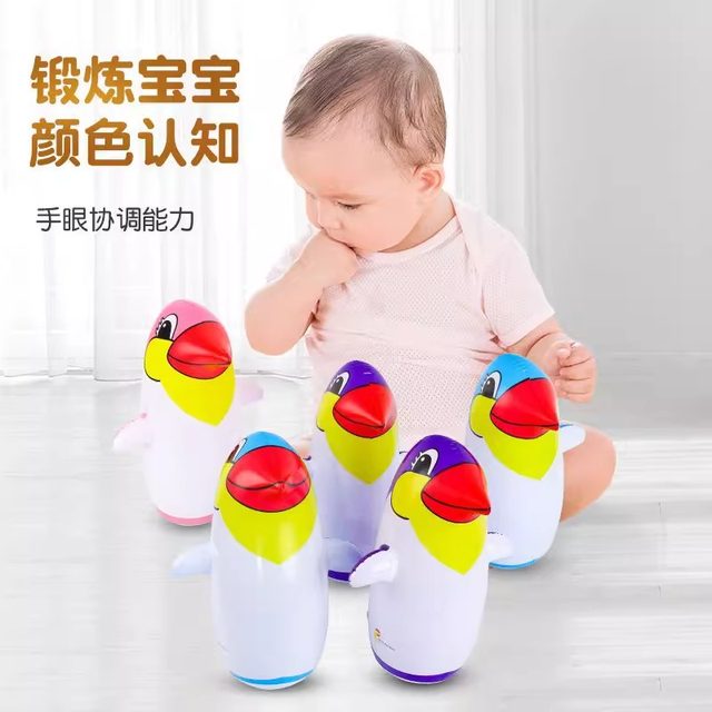 Inflatable penguin tumbler toy internet celebrity children baby large ...