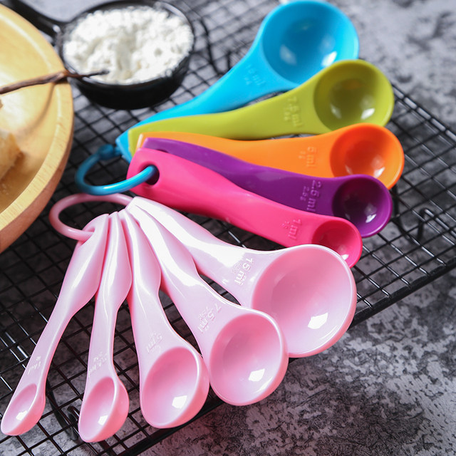 Plastic measuring spoon 5-piece set baking weighing tool kitchen scale ...