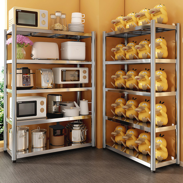 Stainless steel kitchen shelf floor shelf shelf multi-storey commercial ...