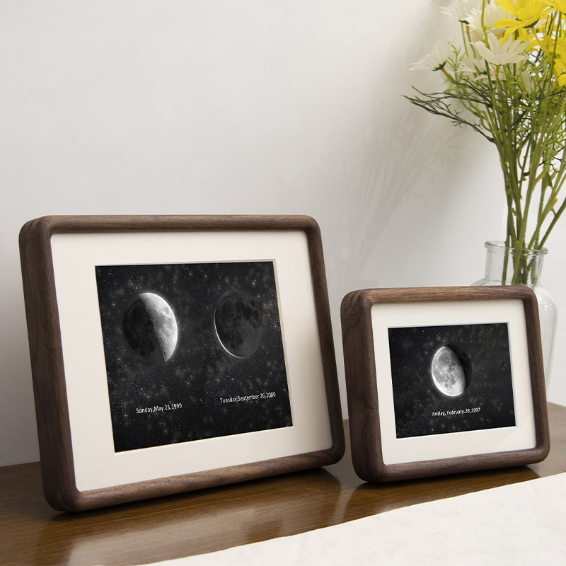 Custom Moon Photo Frame Table - Creative Birthday Gift