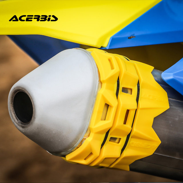 Italian ACERBIS motocross exhaust pipe anti-fall ring protection glue ...