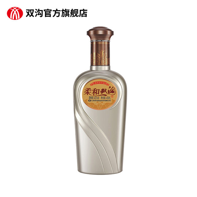 Gentle Shuanggou Silver Boutique 42% 450ml*6 bottles full box of pure grain Daqu Baijiu with ...