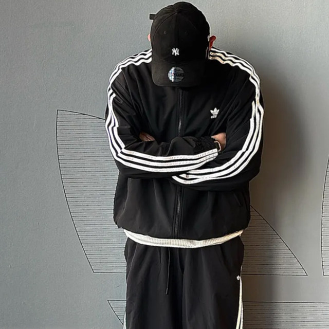 Adidas Clover Woven Stand Collar Jacket Men's 2025 Spring New Windproof ...