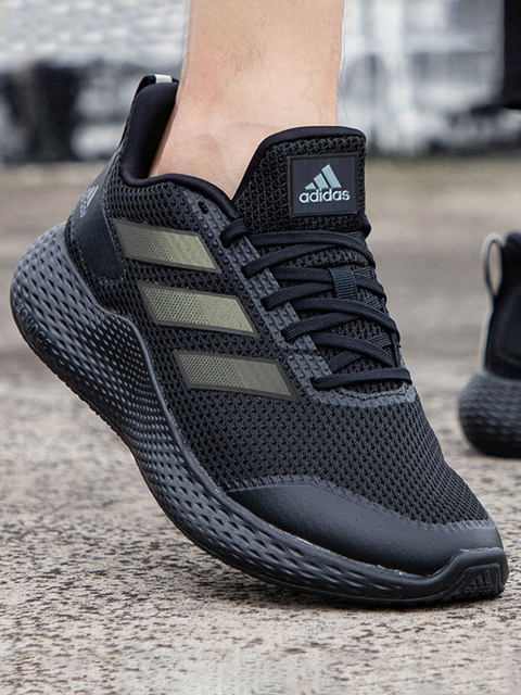 Adidas men's shoes genuine official flagship store 2025 new mesh breathable sports shoes bounce ...