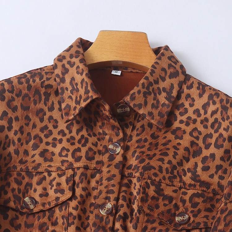 Fashionable leopard print short jacket Spring new style foreign trade ...