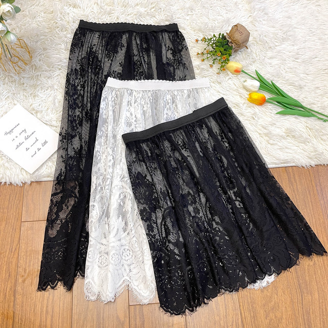 Stacked new mesh inner gauze skirt base skirt lace skirt skirt women's ...