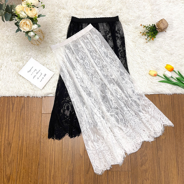 Stacked new mesh inner gauze skirt base skirt lace skirt skirt women's ...
