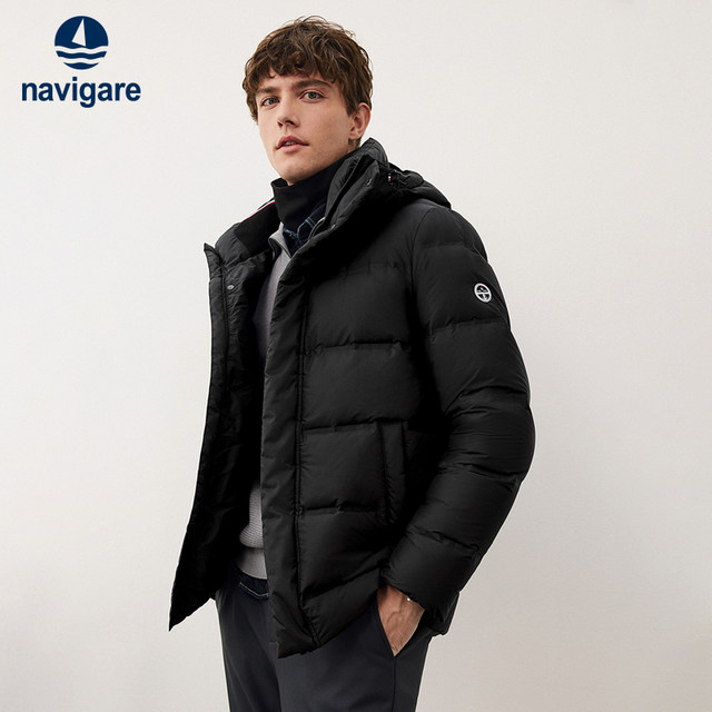 Navigare Italian small sailing boat winter new hooded down jacket men's ...