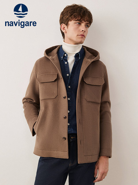 [Pure Wool] Navigare Italian Sailing Maillard Woolen Coat Men's Winter ...