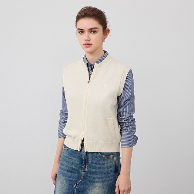 [Pure Wool] Navigare Italian small sailing knitted vest for women's ...