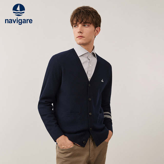 Navigare Italian sailing design sweater male autumn and winter dark ...
