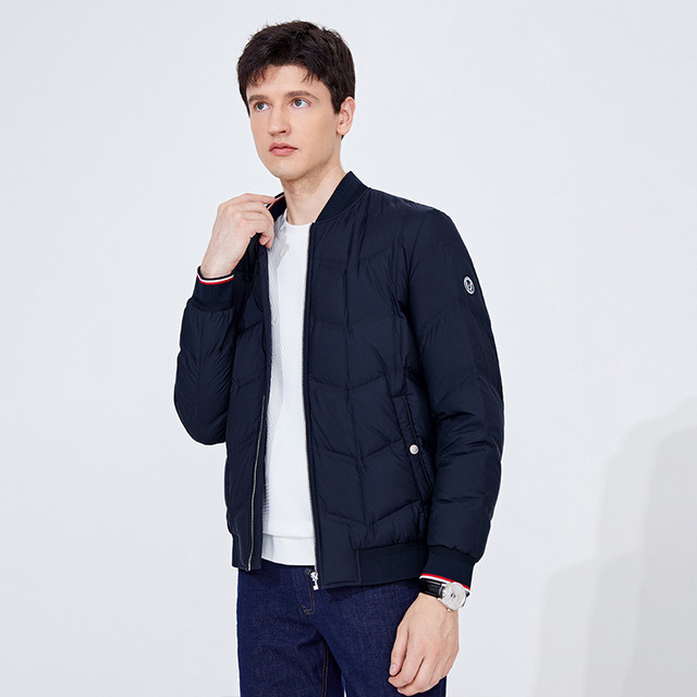 [Light and Warm] Navigare Italian Small Sail Winter Blue Baseball Down ...