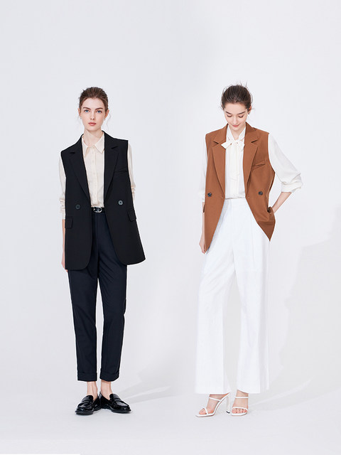 Navigare Italian small sailing ship black suit vest women's high-end ...