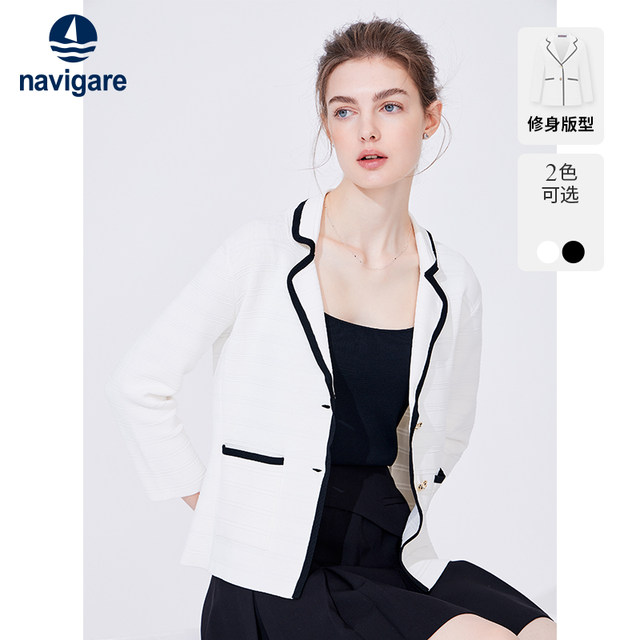 Navigare Italian sailing white knitted suit ladies autumn high -level ...