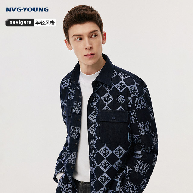 Navigare Italian small sailing blue loose work jacket men's autumn new ...