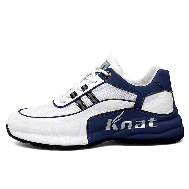 Spring height-enhancing shoes for men 8cm breathable leather casual ...