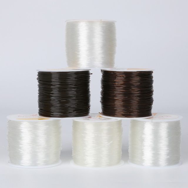 Bracelet diy jewelry round transparent crystal rope beads rubber band ...