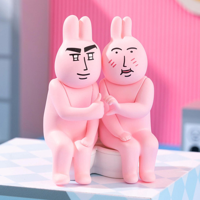 Pink rabbit blind box My friend genuine gift figure plzdot ornament ...