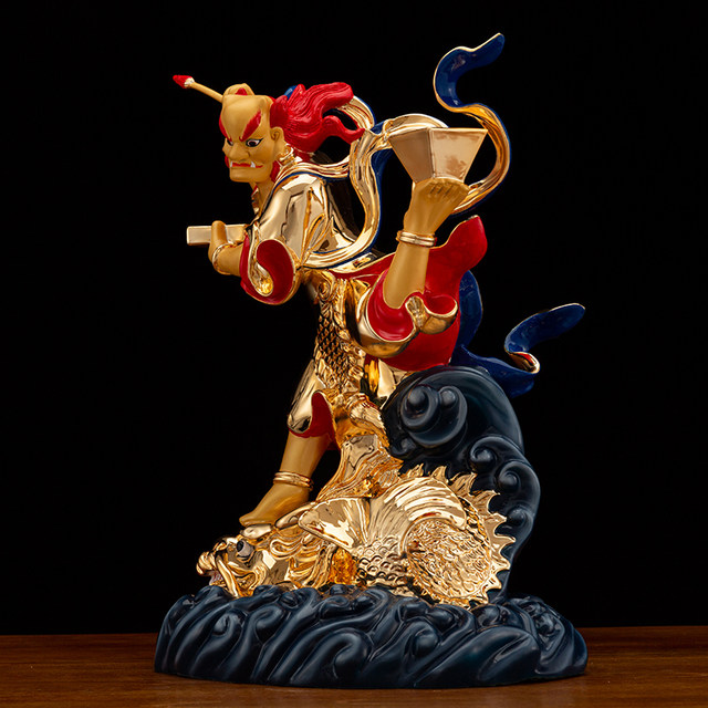 16 -inch pure bronze gilt Jin Kui Xing kicking statue bronze statue Kui ...