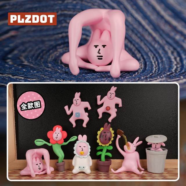 PLZDOT Official Genuine Pink Rabbit 'Abstract' Series Blind Box Mini ...