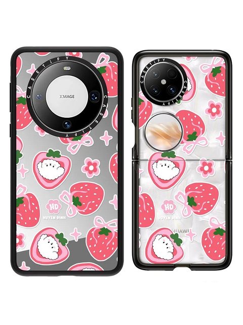 Spot CASETiFY artist co-branded Huyen Dinh dog strawberry bow suitable ...