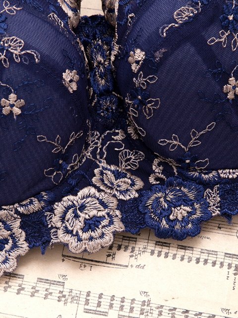 Foreign trade support breast adjustable embroidery large size BCDE cup ...