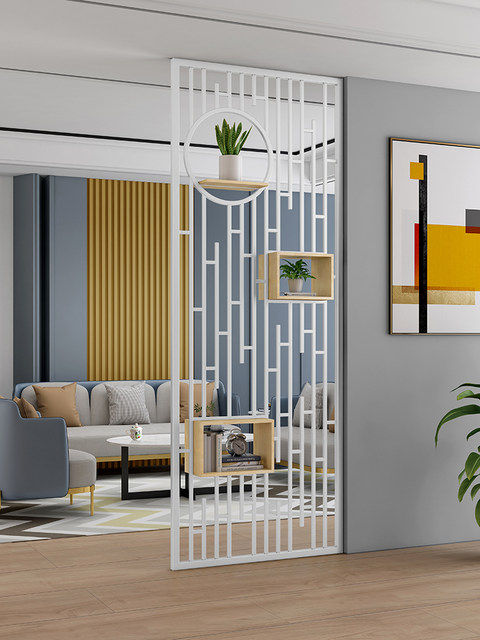 Nordic metal screen partition living room light luxury iron grille ...