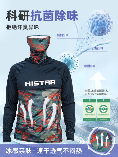Hasida fishing clothing sunscreen men's summer ice silk, light, air ...