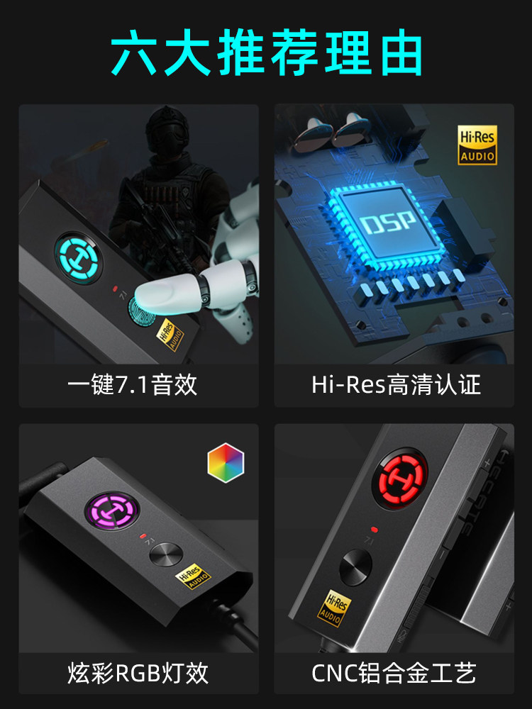 Edifier GS04 External USB Sound Card - โลหะอะลูมิเนียม