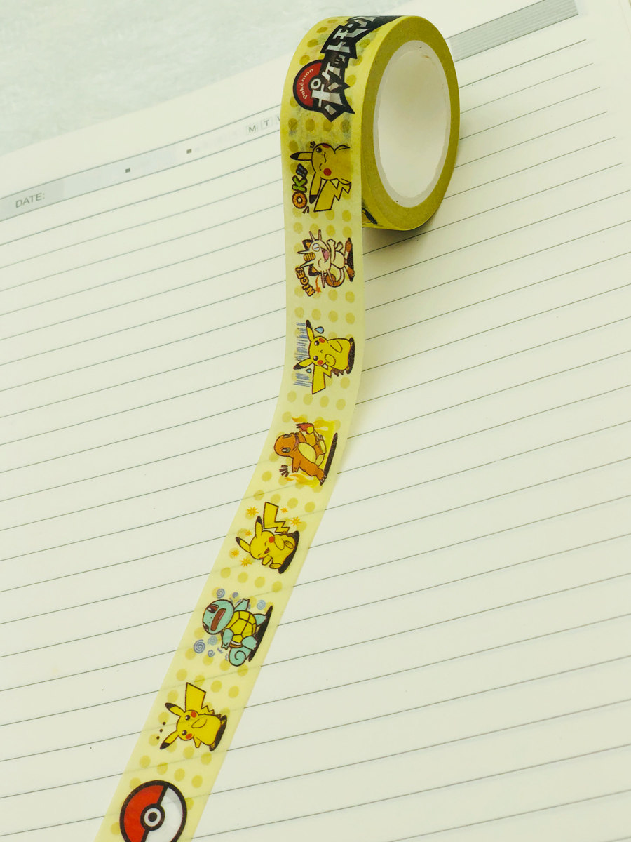 Pokemon Pikachu Stickers & Tape Set - Anime Collectible