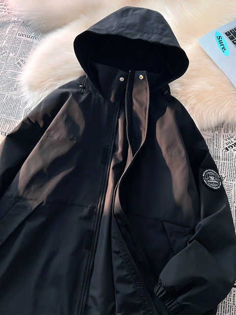 2024 new spring hooded jacket men's trendy brand functional workwear ...
